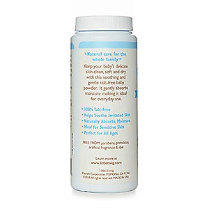 Little Twig Baby Powder, Natural Plant Derived Formula with Cornstarch and Aloe, 100% Talc-Free Powder, Fragrance-Free, 4.5 oz