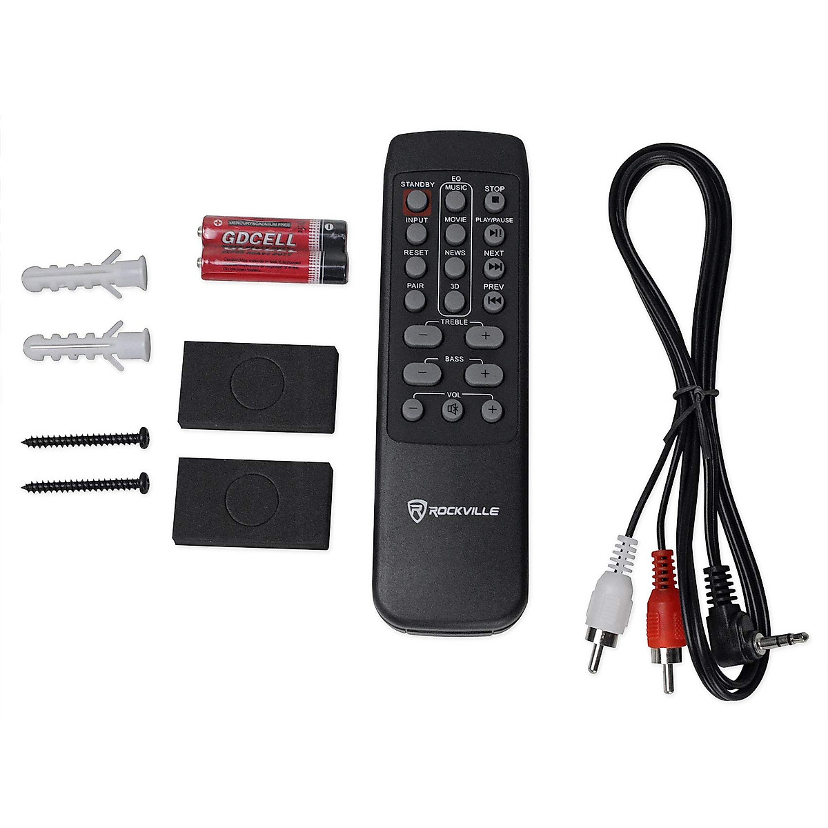 Rockville (1) ROCKBAR 40" 400w Soundbar w/Wireless Subwoofer/Bluetooth/HDMI/Optical Bundle with (1) Rockville Mini WiFi Music Player Wireless Audio Streaming Multiroom Stereo Receiver (2 Items)