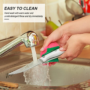 Kitchen Knives Set, Harriet 14-Piece Knife Block Set with Multifunctional Kitchen Shear and Sharpening Steel, High-Carbon Stainless Steel Chef Knife Set, Classic Forged Triple Rivet