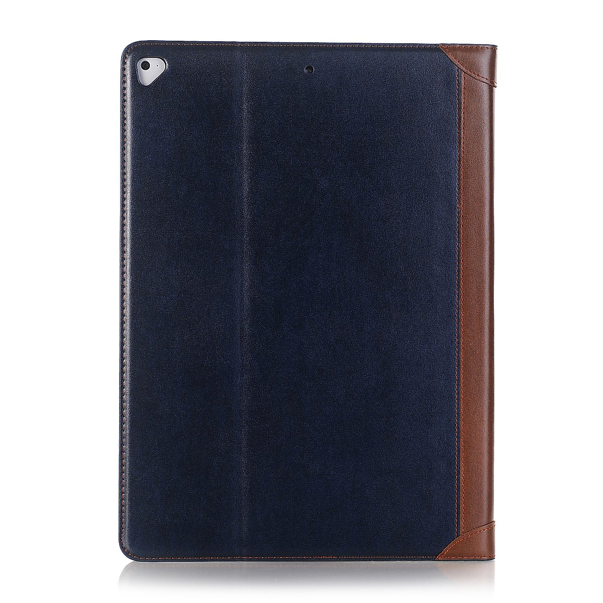 iPad Pro 1st 2nd (12.9'') Case, DMaos Vintage Book Synthetic Leather Stand Folio Smart Cover, Auto Sleep/Wake, Business Document Card Holder - Blue