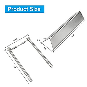 Derurizy Grill Replacement Part for Weber Spirit I & II 200 Series, Weber Spirit E-210, S-210, Spirit E-220, S-220, 7635 Flavorizer Bars and 69785 Grill Burner, Stainless Steel Rpair Kit Set