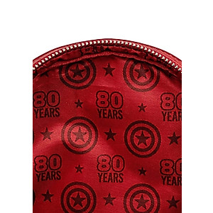 Loungefly Capt America 80th Anniversary Sheild Mini Backpack Blue-Red