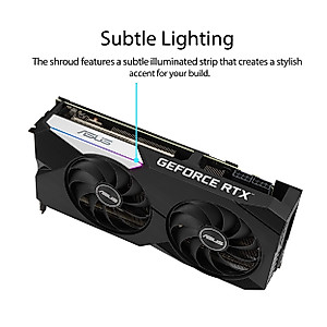 ASUS Dual NVIDIA GeForce RTX 3070 OC Edition Gaming Graphics Card (PCIe 4.0, 8GB GDDR6 Memory, HDMI 2.1, DisplayPort 1.4a, Axial-tech Fan Design, Dual BIOS, Protective Backplate, GPU Tweak II)