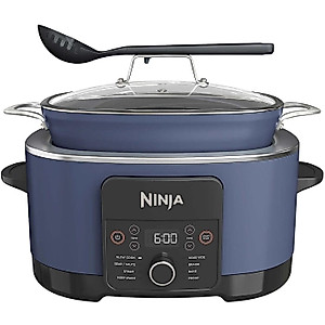Ninja Foodi PossibleCooker PRO 8.5 Quart Multi-Cooker, with 8-in-1 Slow Cooker, Dutch Oven, Steamer & More, Glass Lid & Integrated Spoon, Nonstick, Oven Safe Pot to 500°F, Navy (Blue)