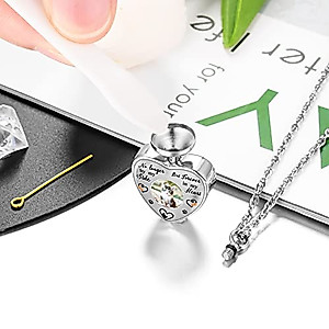 XIUDA Personalized Photo Urn Necklace for Cat Ashes Custom Photo Ashes Necklace Pet Cremation Jewelry for Women Memorial Cremation Necklace for Men