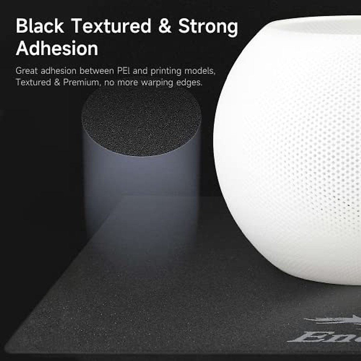 Creality Ender 3 PEI Glass Bed, Upgrade Textured 235x235mm 3D Printer Platform Black PEI Powder Coated Tempered Glass Heated Bed Build Plate for Ender-3 S1/3 S1 Pro/5S1 Ender-3 Neo/3 V2 Neo/3 V3 SE