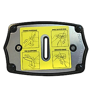 Official As Seen On TV Bavarian Edge Kitchen Knife Sharpener by BulbHead, Sharpens, Hones, & Polishes Serrated, Beveled, Standard Blades