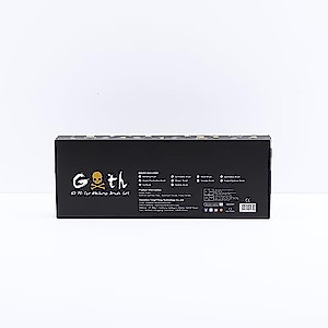 Docolor Eye Makeup Brushes 10Pcs Skull Printed Eyeshadow Makeup Brush Set Blending Concealer Eyebrow Eye Liners Premium Synthetic Eyeshadow Crease Brow Brush