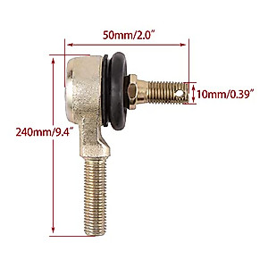 WOOSTAR 240mm Tie Rod End Replacement for 50cc 70cc 90cc 110cc 125cc 150cc 200cc 250cc ATV 4 Wheeler Quad