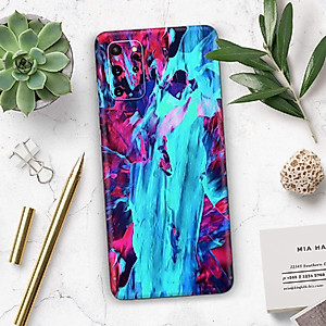 DesignSkinz Liquid Abstract Paint Remix V32 Protective Vinyl Decal Wrap Skin Cover Compatible with The Samsung Galaxy S20 (Screen Trim & Back Glass Skin)