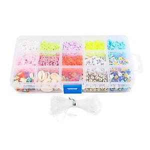 Bracelet Making Kit – 2028-Pcs Bracelet Making Kit for Girls – DIY Bead Bracelet Making Kit with Crystal Beads, Spacers, Alphabet Letters, Flower Beads – Multicolor Clay Bead Bracelet Set