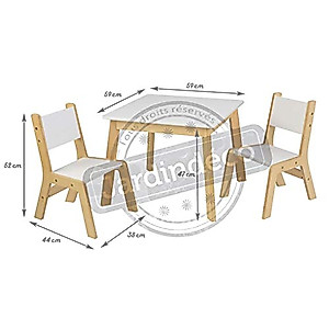 KidKraft Modern Table and 2 Chair Set & Sling Bookshelf - Natural