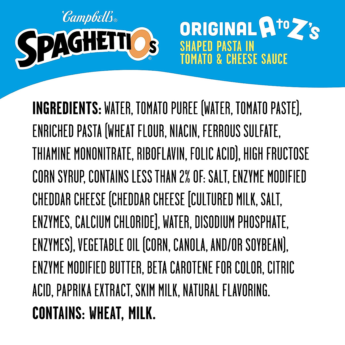 SpaghettiOs Original A to Z's Canned Pasta, Healthy Snack for Kids and Adults, 15.8 OZ Can (Pack of 12)