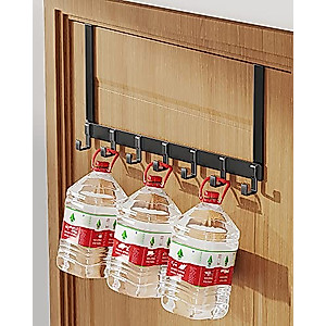 KitchLife Over The Door Hooks Hanger with Extra Long Arms for Easy Use by Women - Bathroom Accessories and Towel Rack Organization - 1 Pack, White, DH-LW4