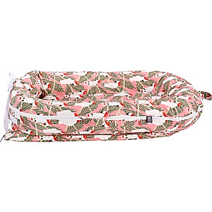 IBraFashion Newborn Lounger Cover - Dock a tot Covers Only for DockATot Deluxe Plus + | 100% Cotton Infant Baby Nest Replacement Extra Cover Only Hypoallergenic (Parrot and Palma)