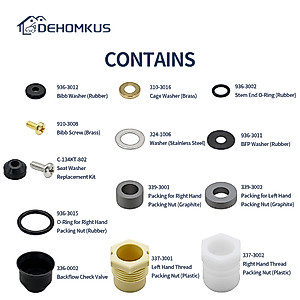 DEHOMKUS 630-7755 Wall Hydrant Repair Kit Compatible with Mansfield Prier Faucet Repair Kit 300 400 500 Series Replacement Pressure Vacuum Breaker Outdoor Faucet Wall Hydrants