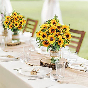 AmyHomie Artificial Flowers, Artificial Sunflower Bouquets, Fake Wildflowers for Baby Shower Home Wedding Spring Decor, Bride Holding Flowers,DIY Garden Craft Art Decor