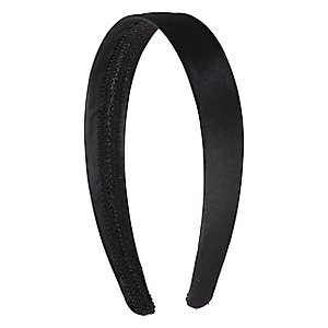 Motique Accessories 1 Inch Satin Hard Headband for Women and Girls