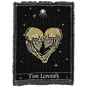 Pure Country Weavers Zodiac - Lovers Tarot Card Blanket - Gift Tapestry Throw Woven from Cotton - Made in The USA (72x54)