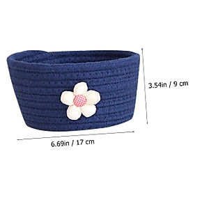 Cabilock Storage Box Storage Trays Baskets Woven Hamper Storage Bin Baskets Storage Bin for Toys Storage Baskets Cotton Rope Basket Sundries To Weave Woven Basket Cotton