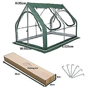 Portable Greenhouse for Garden Bed ,Easy Set-Up Gardening Flower House & Plant Sunshine Room with PVC Cover for Protecting Plant from Cold Frost & Birds & Insects