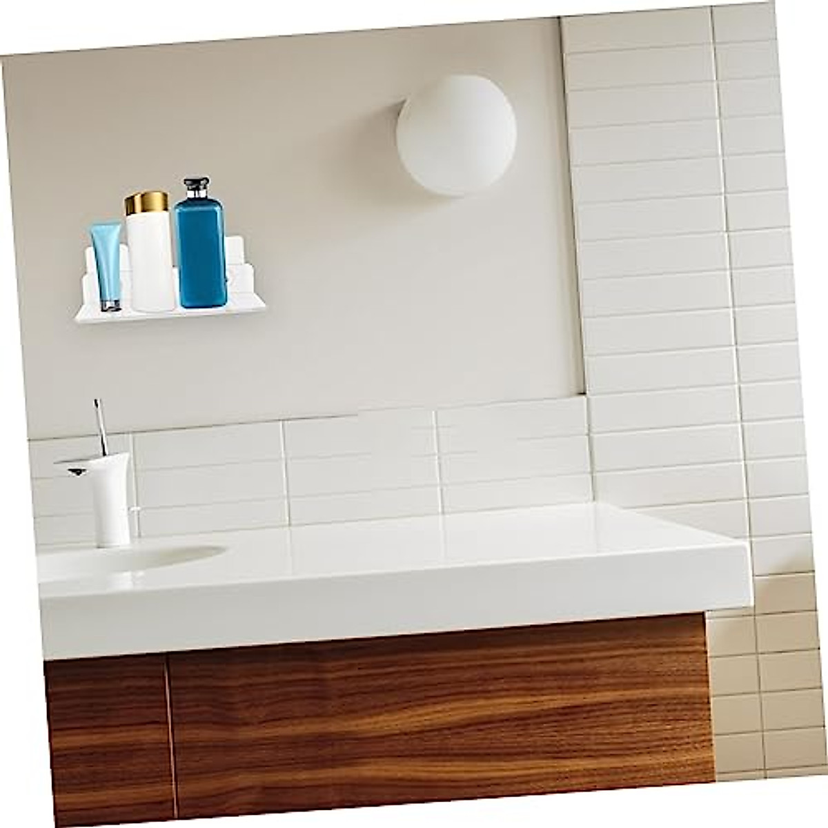 GATHINESS Shelves Wall Shelf Shelves Wall Mount Shelves Storage Mounted Bathroom Holder Storage Shelf l Shaped Shelf Shower Wall Shelf Multifunction Laminated Board Shelf