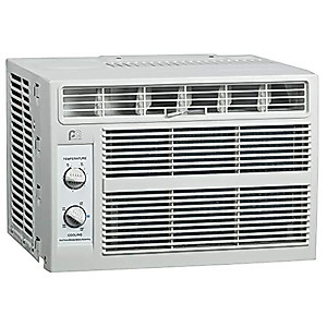Perfect Aire5PMC5000 5,000 BTU 115-Volt Window Air Conditioner with Mechanical Controls, Installation Kit, Washable Filter, 150 sq. ft., White