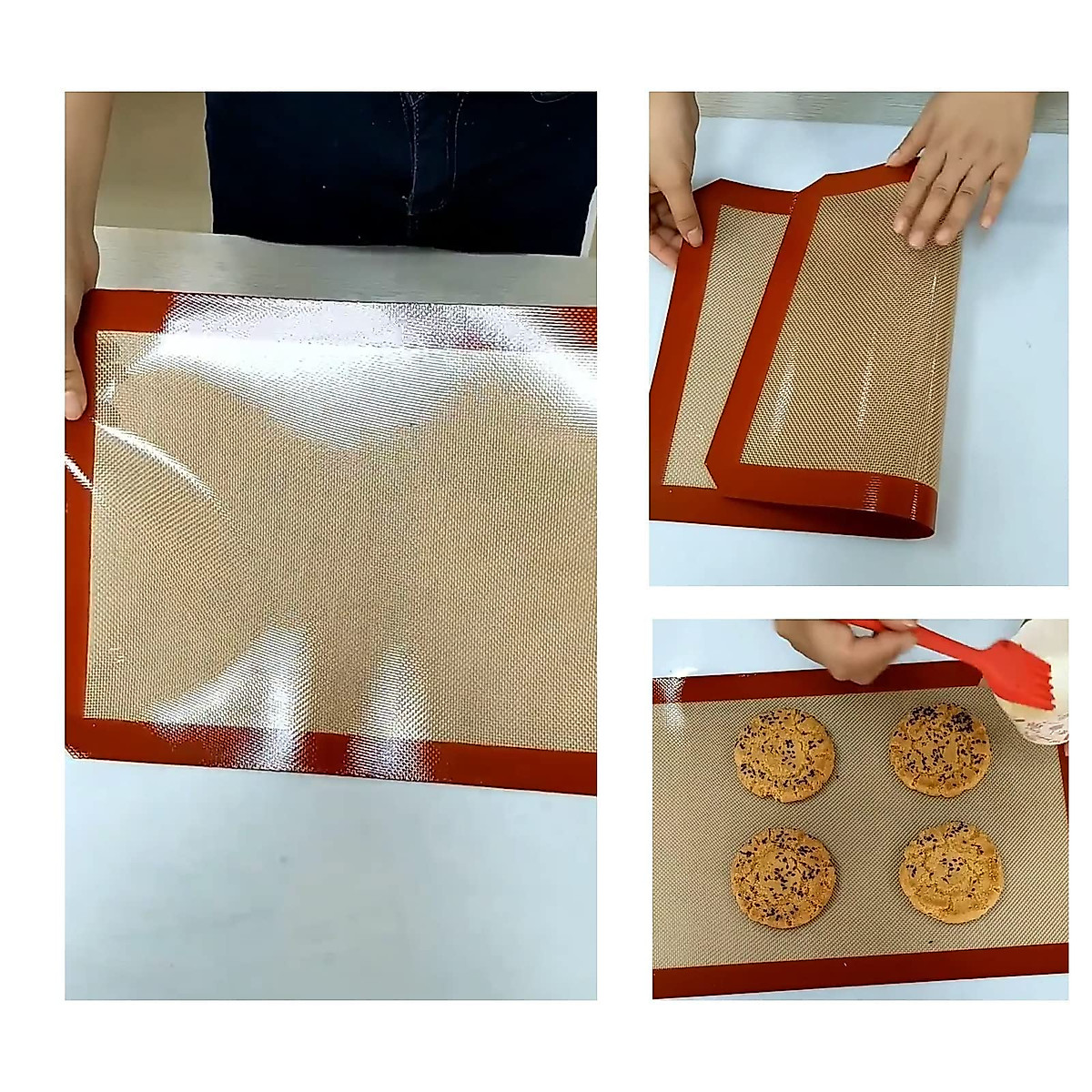 BEITEMAT Silicone Baking Mat - Set of 1 Non-Stick Half Sheet (16-1/2" x 11-5/8") Food Safe Silicone Mats for Baking - BPA Free