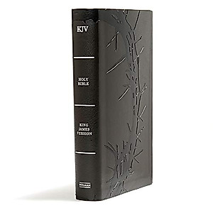 KJV Large Print Personal Size Reference Bible, Charcoal Leathertouch, Red Letter, Pure Cambridge Text, Presentation Page, Cross-References, Full-Color Maps, Easy-to-Read Bible MCM Type