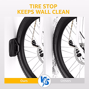 monTEK Swivel Bike Wall Mount, Bike Hangers for Garage, Wall Mount Bike Rack, Space Saving Sturdy Wall Bike Rack, Vertical Bike Rack Holds Up to 66 lbs - Bike Storage Rack for Garage, Red, 4 Pack