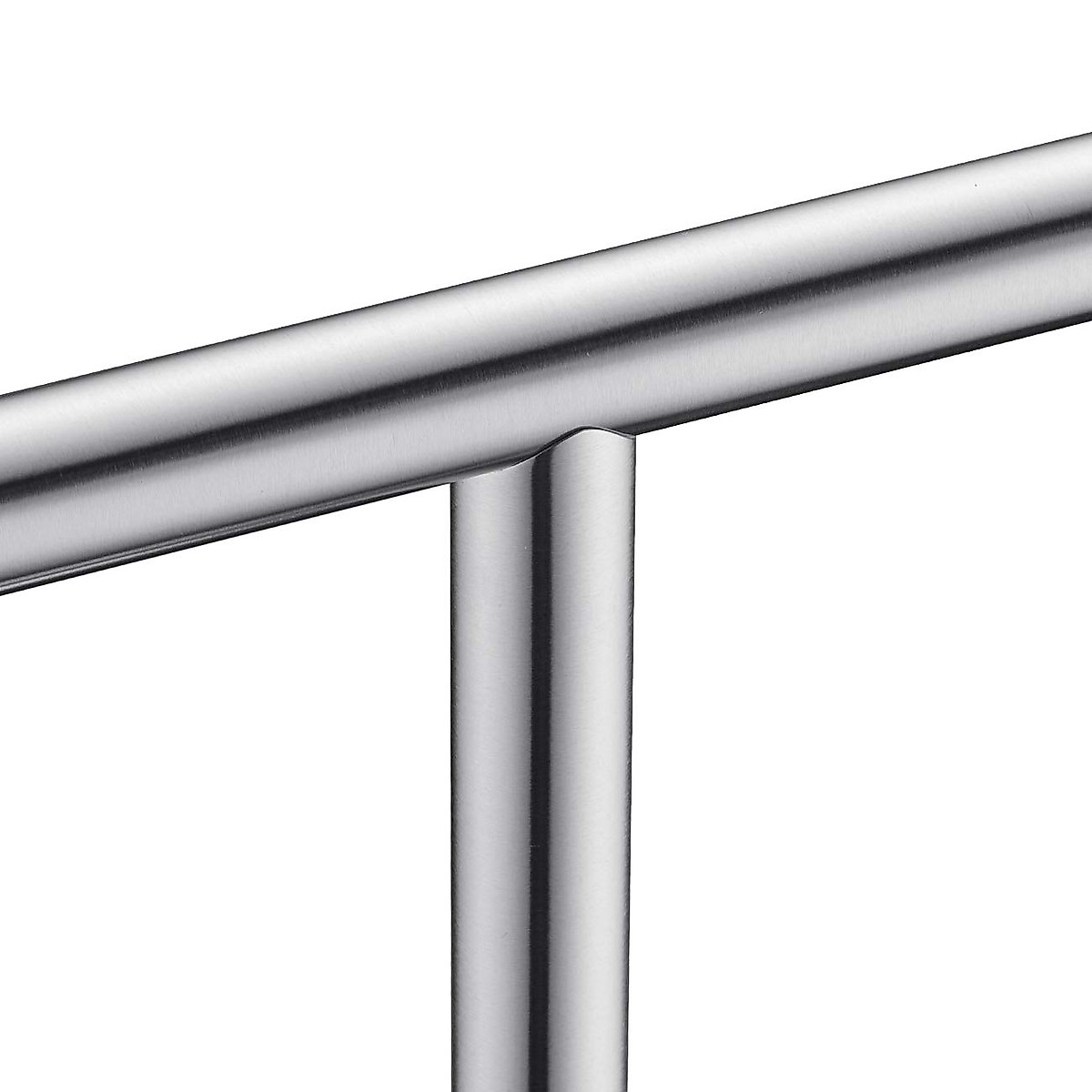 Miyili Freestanding Countertop Towel Holder for Bathroom Kitchen T-Shape Hand Towel Tree Rack, Brushed Stainless Steel Finish, E01N