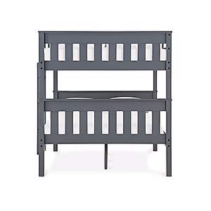 Dorel Living Moon Full Over Full Bunk Bed with USB Port, Gray