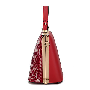 MKF Collection Clutch Bag for Women Crossbody Sparkly Rhinestones Classic Evening Wedding Party Purse