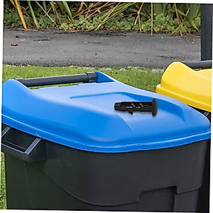 WHAMVOX 5Pcs Outdoor Trash Can Safety Buckles for Secure Covering of Garbage Cans Connects and Holds Trash Can Lids Place for Outdoor Use and Raccoon Proofing