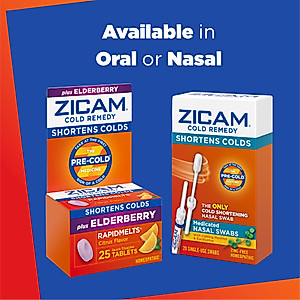 Zicam Cold Remedy Zinc Rapidmelts, Citrus Flavor, 25 Count (Pack of 1)
