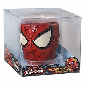 Marvel Spider-Man Super Hero Mug,Red, 1 Count (Pack of 1)