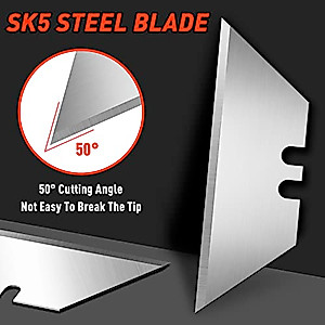 DIYSELF 2 Pack Box Cutter Retractable with 10 Pack Utility Knife Blades, Sharp SK5 Steel Utility Blades, Box Cutters for Cardboard, Paper, Carton(Green)