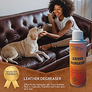 LEATHER MASTER Leather Care Degreaser (6.76 oz.)-The Ultimate Leather Cleaner Degreaser Spray For Any Leather Cleaning & Detailing Kit | Perfect For Leather Carpet, Car Interior, Furniture