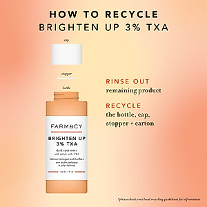Farmacy 3% TXA Toner for Face - Brightening Face Toner for Oily Skin - Liquid Exfoliant with Azelaic Acid + 5% PHA to Target Visible Dullness + Help Reduce Uneven Skin Tone (120ml)