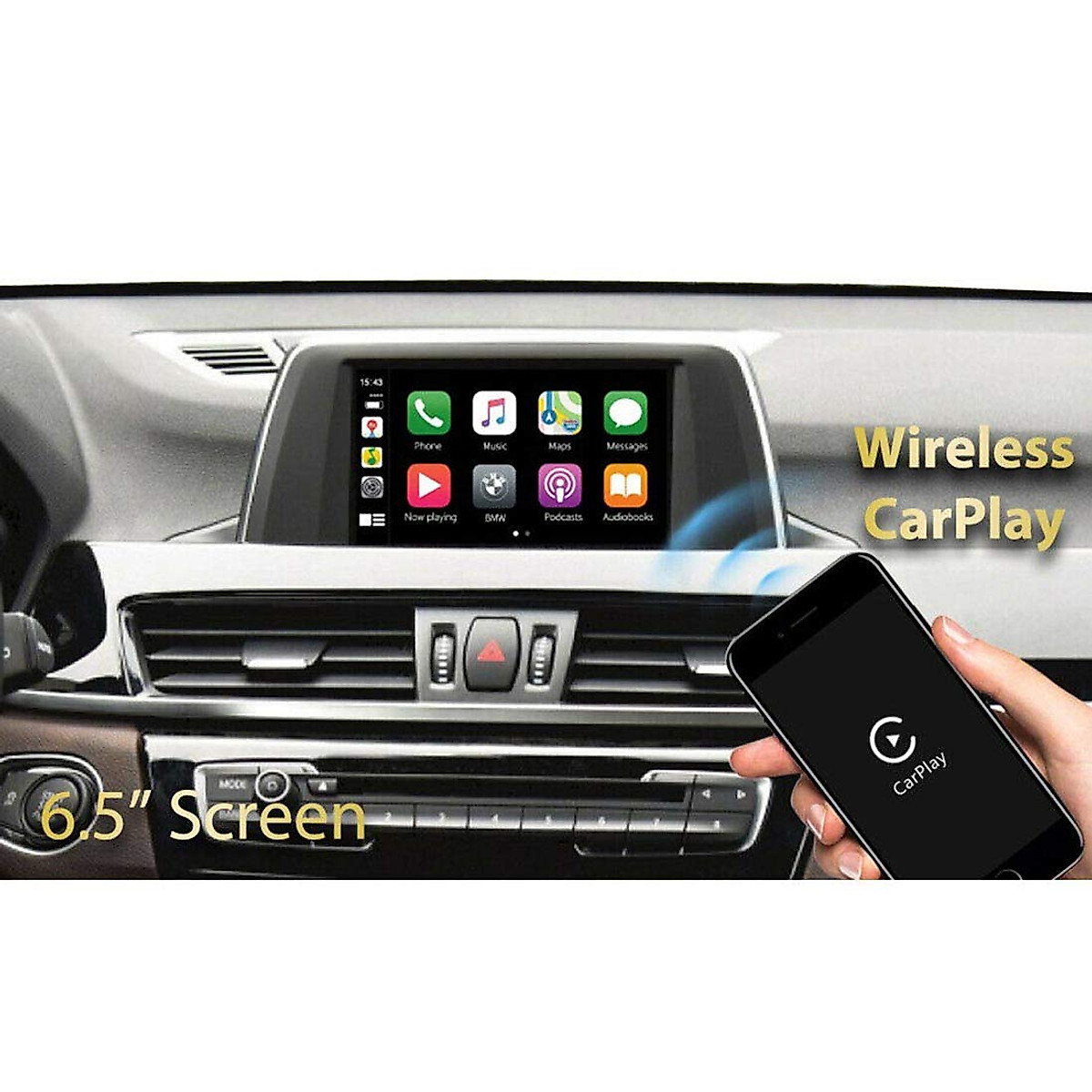 PANGOLIN Wireless CarPlay for BMW NBT System, with Android Auto Retrofit Interface, iOS AirPlay Mirror Function