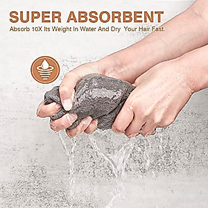 HOMEXCEL Microfiber Hair Towel for Women,3 Packs Hair Turbans for Wet Hair,Super Absorbent Hair Drying Towel Wrap with Double Button for Curly,Longer,Thicker Hair Anti Frizz- 10X 26 Inch