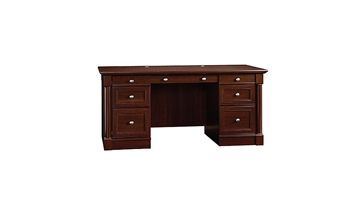Stylish Sauder Palladia Executive Desk in Cherry Finish