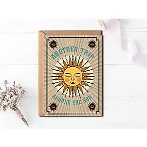 Another Trip Around The Sun - Sun Birthday Card Another Trip Around The Sun Tarot Card Celestial Card Birthday Card For Friend.