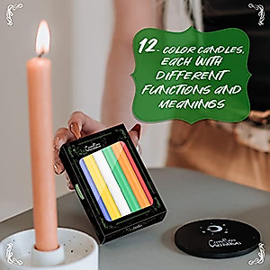 Witchcraft Supplies Kit for Witchy Gifts Stuff - 48Pcs Wiccan Supplies and Tools for Witches Pagan Altar Decor - Crystals Jars Dried Herbs and Candles Set for Witchcraft Beginners, Witchy Gifts