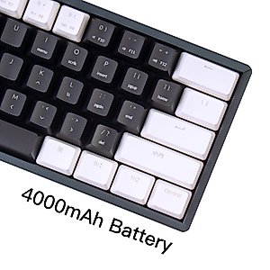 Keychron K12 60% Layout Bluetooth Wireless/USB Wired Mechanical Gaming Keyboard with Keychron Mechanical Brown Switch Aluminum Frame, Compact 61-Key Computer Keyboard for Mac Windowss