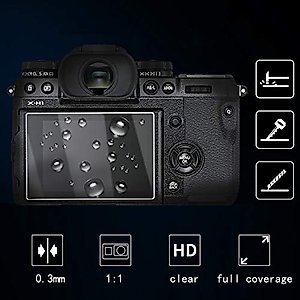 debous Screen Protector for Fujifilm X-S20 X100T X100F X-E2 X-E2S （not for X100V）, Anti-finger Optical Tempered Glass for Fuji XS20 X100T X100F XE2 XE2S Digital Camera (3 pack)