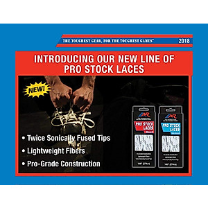 A&R 3 Pair Pack Pro Stock WAXLESS Fused-Tip Hockey Skate Laces, 72"-120" (American Flag, 108")
