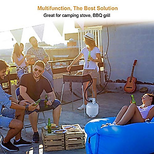 GASLAND 5 Feet Propane Hose Adapter 1lb to 20lb, Propane Adapter Hose Converts for Coleman Camp Stove, Propane Heater, Tabletop Grill and More 1LB Portable Appliance to 5-40lb Tank, CSA Certification