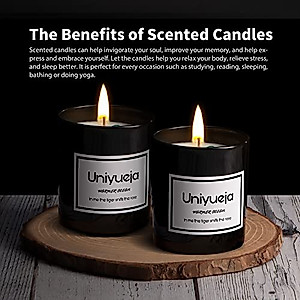 Scented Candles for Men— Candle for Men | Soy Candles for Home Scented | 8 oz 46-48 Hour Burn | Masculine Candle Black Jar | Father's Day Gifts(Warner Ocean) Valentines Day Gifts for Him