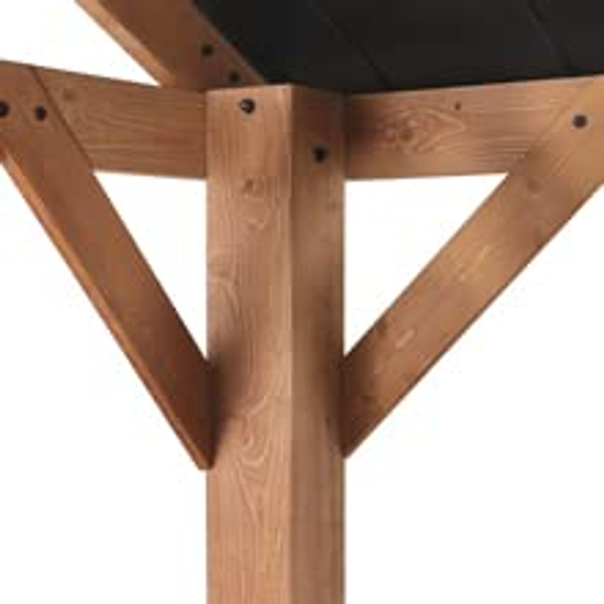 Meetleisure 13' x 15' Wood Gazebo Outdoor Gazebo Spruce Wood Framed Gazebo with Slope-Design Hardtop Roof for Garden, Patio, Lawns, Parties